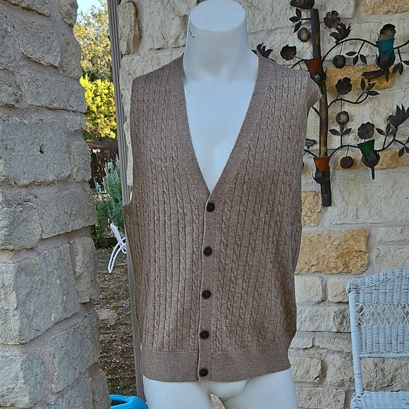 kallspin | Sweaters | New W Tag Kallspin Cashmere Wool Blend Tan Brown ...